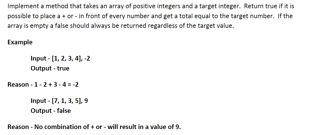Solved Implement a method that takes an array of positive | Chegg.com
