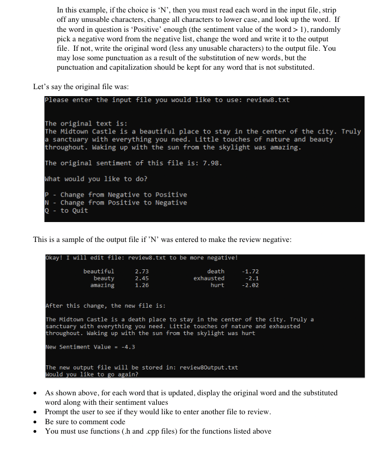 Solved You will be evaluating the sentiment of 4 different | Chegg.com
