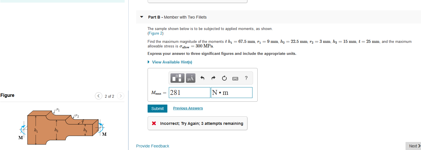 Solved Part A - Member with Notched Edges Learning Goal: To | Chegg.com