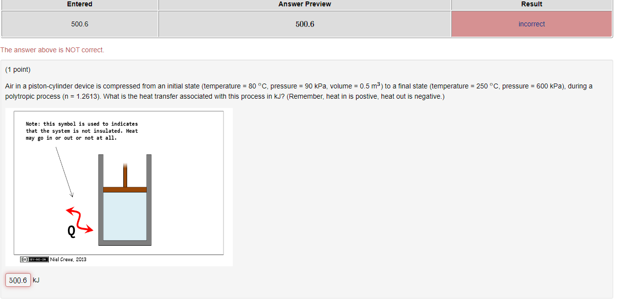 Solved Air in a piston-cylinder device is compressed from an | Chegg.com