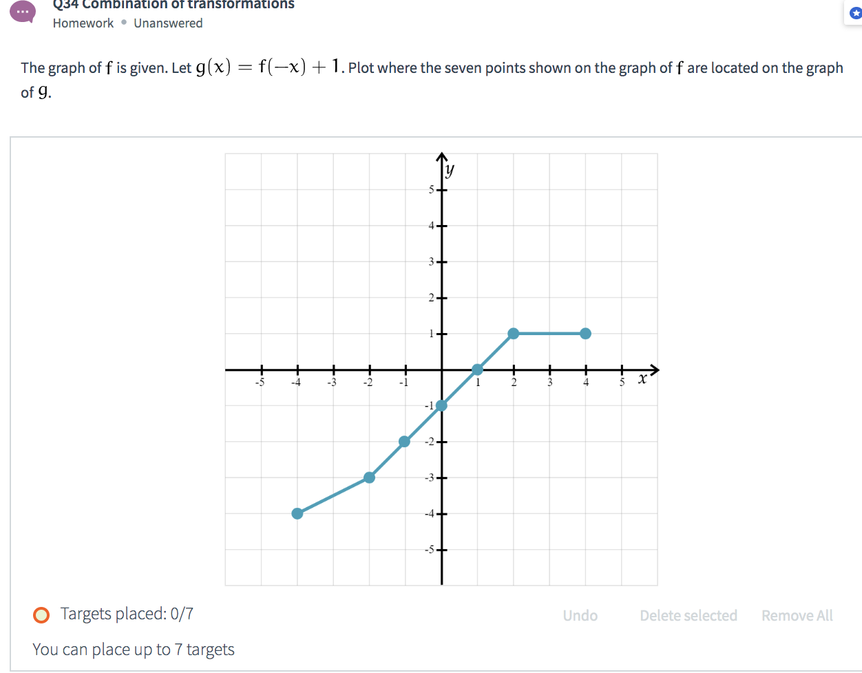 Solved 34 Combination of transformations Homework. | Chegg.com