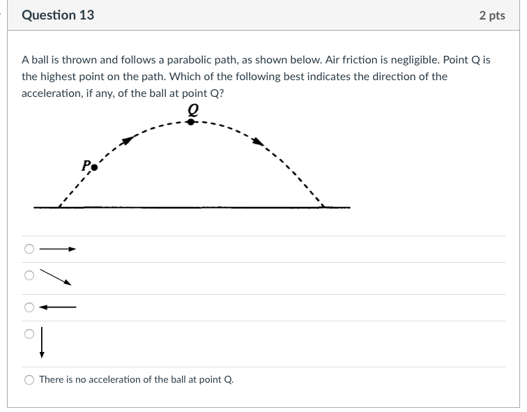 Solved A ball is thrown and follows a parabolic path, as | Chegg.com