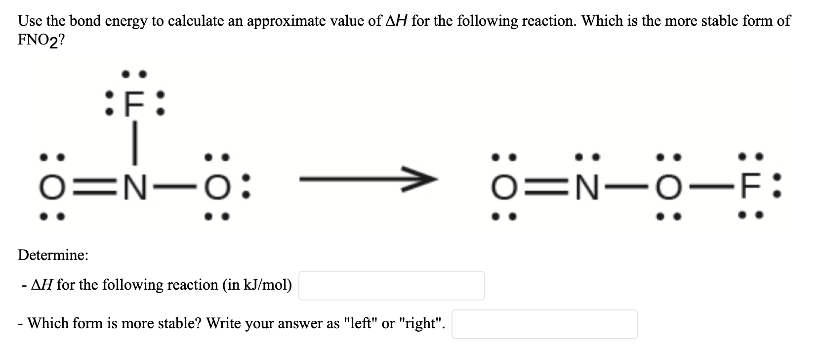 Solved Use the bond energy to calculate an approximate value | Chegg.com