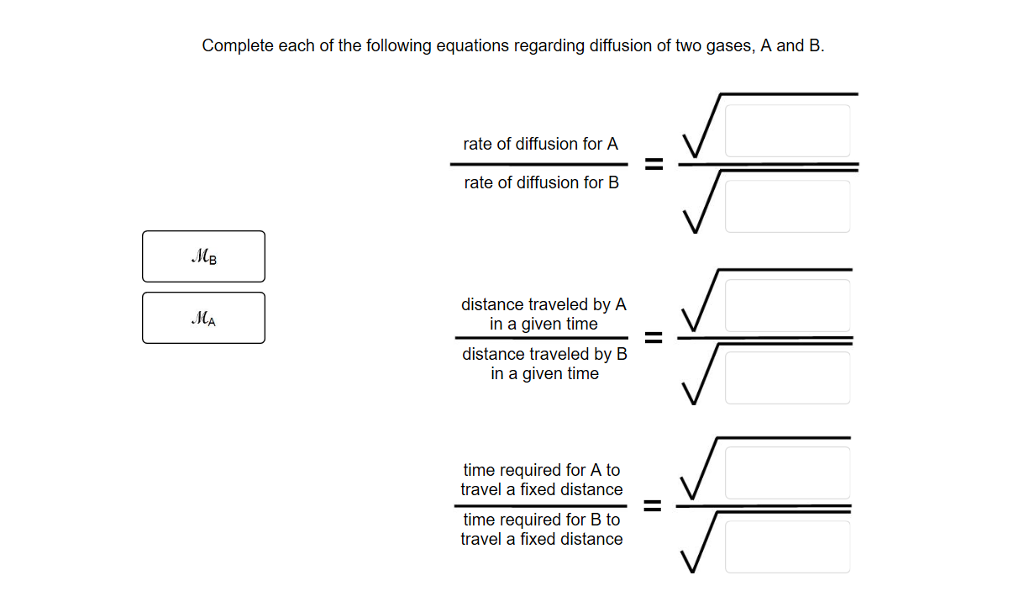 Solved Complete each of the following equations regarding | Chegg.com