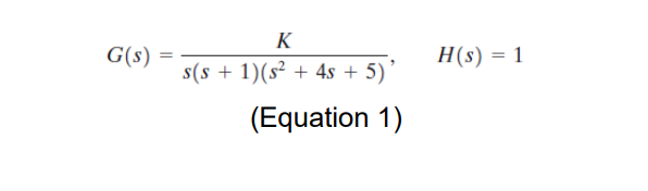 Solved Plot The Root Loci For The Closed Loop Control System