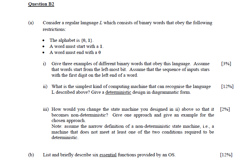 Solved (a) Consider a regular language L which consists of | Chegg.com