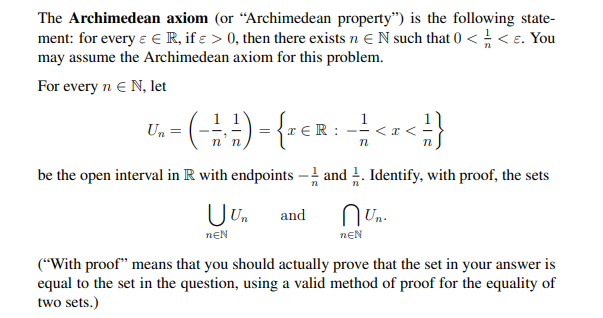Solved The Archimedean axiom (or "Archimedean property") is | Chegg.com