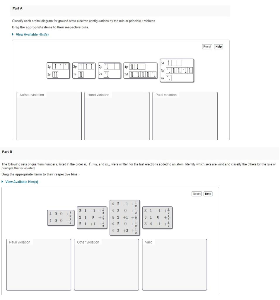 Solved Classity each orbital diagram for ground-state | Chegg.com