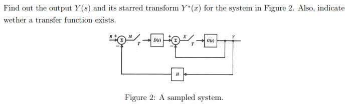 Solved Find out the output Y(s) and its starred transform | Chegg.com