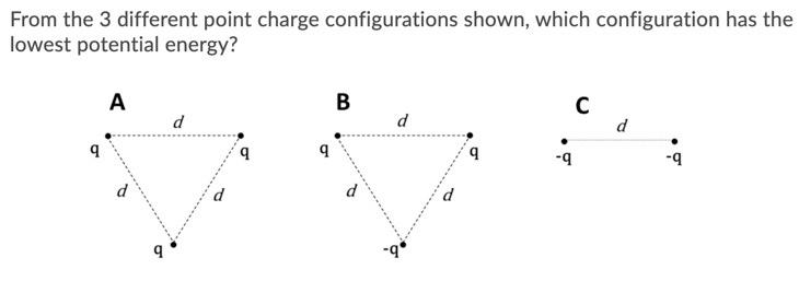 Solved From the 3 different point charge configurations | Chegg.com