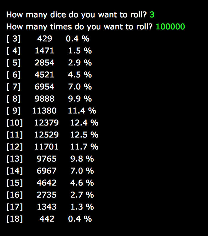Solved Write a program in Python3 that simulates rolling a | Chegg.com