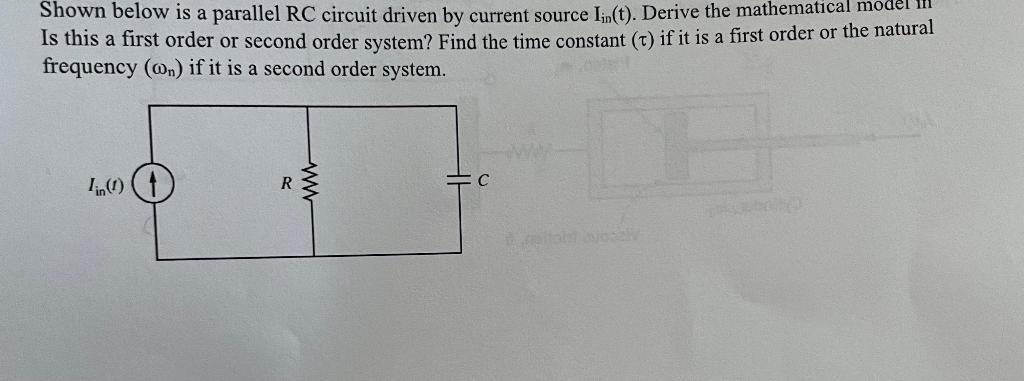 Solved Shown below is a parallel RC circuit driven by | Chegg.com