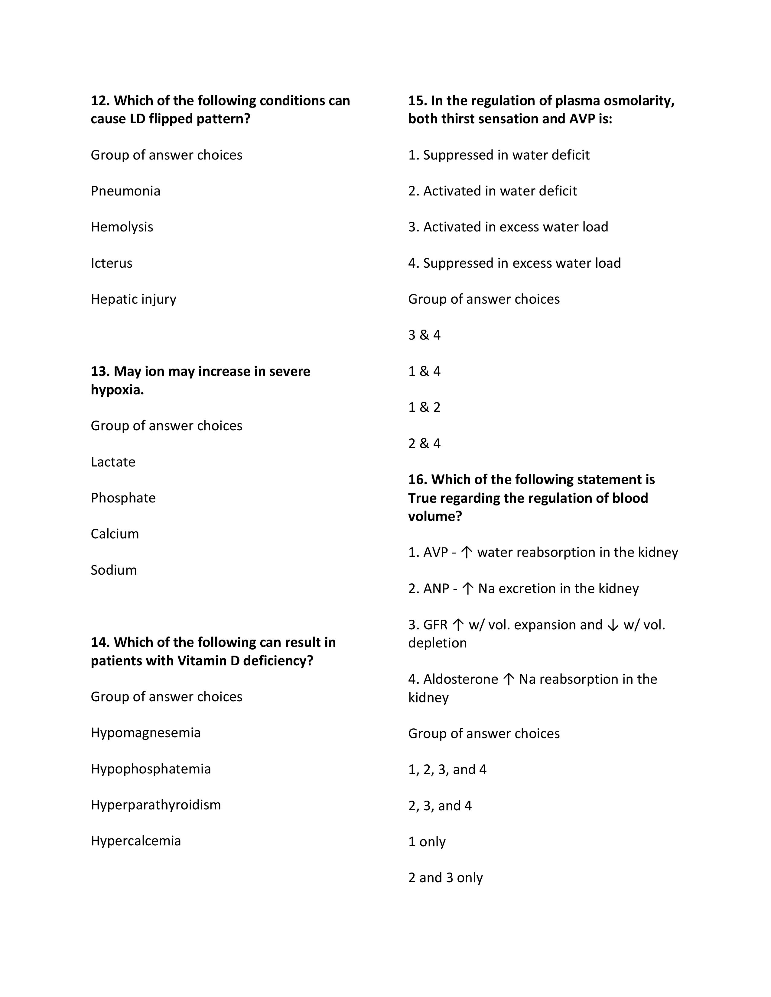 Solved 12. Which of the following conditions can cause LD | Chegg.com