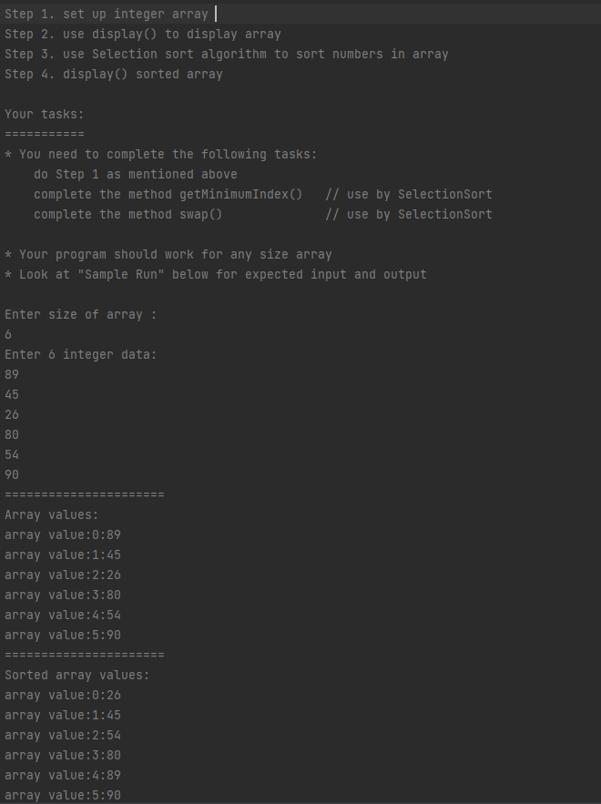 Solved Step 1 Set Up Integer Array ∣ Step 2 Use Display 4122