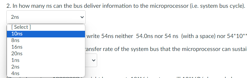 Solved A 64-bit microprocessor is using a 256-bit system bus | Chegg.com