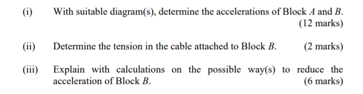Solved Block B is released from rest and pulls Block A up | Chegg.com