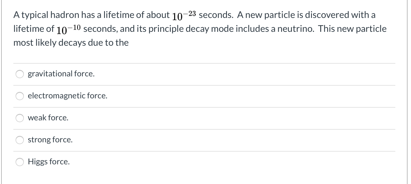 Solved Which of the following is a possible decay mode of | Chegg.com