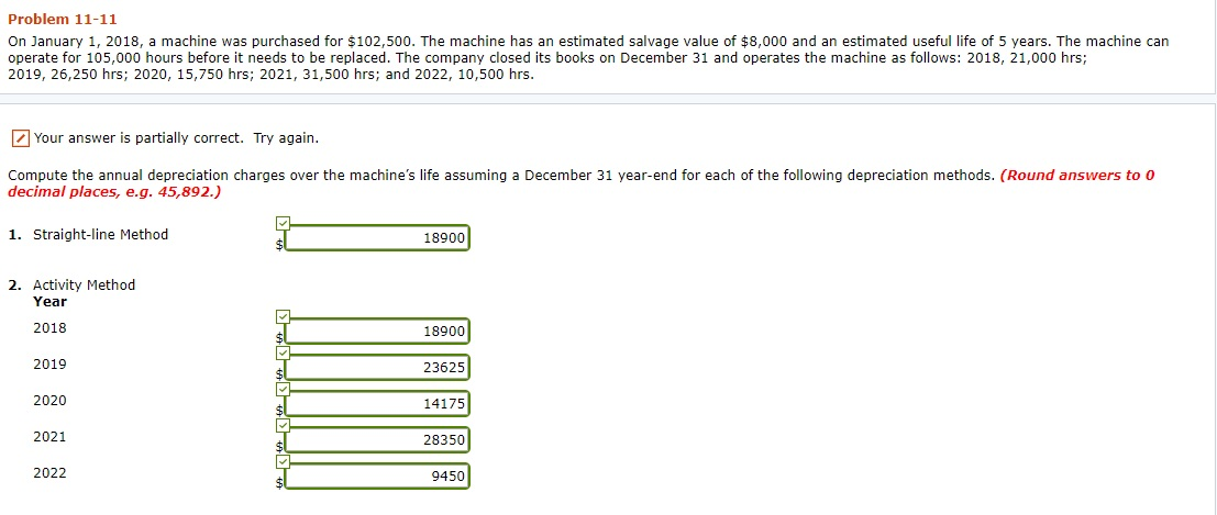 Solved Problem 11-11 On January 1, 2018, a machine was | Chegg.com