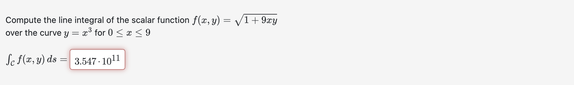 Solved Compute the line integral of the scalar function | Chegg.com