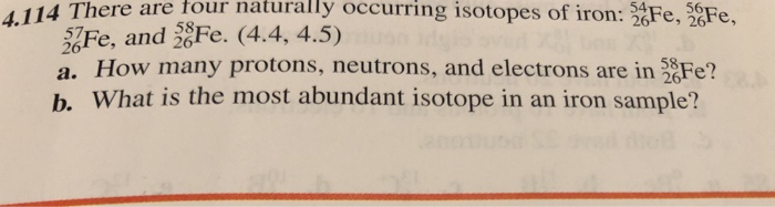 Solved 4.114 There are four naturally occurring isotopes of | Chegg.com