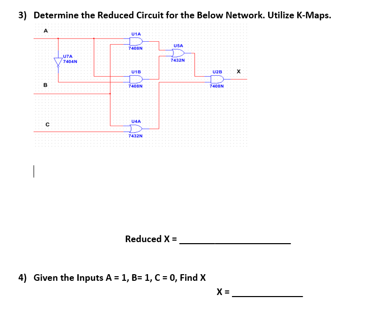 Solved 3) Determine the Reduced Circuit for the Below | Chegg.com