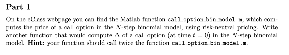 Solved On the eClass webpage you can find the Matlab | Chegg.com