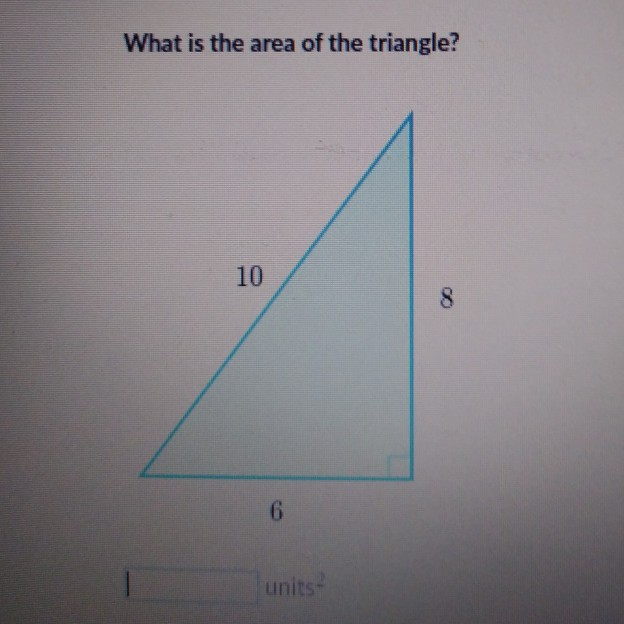 Solved What is the area of the triangle? units- | Chegg.com