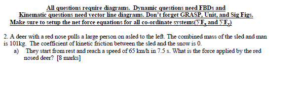Solved All questions require diagrams. Dynamic questions | Chegg.com