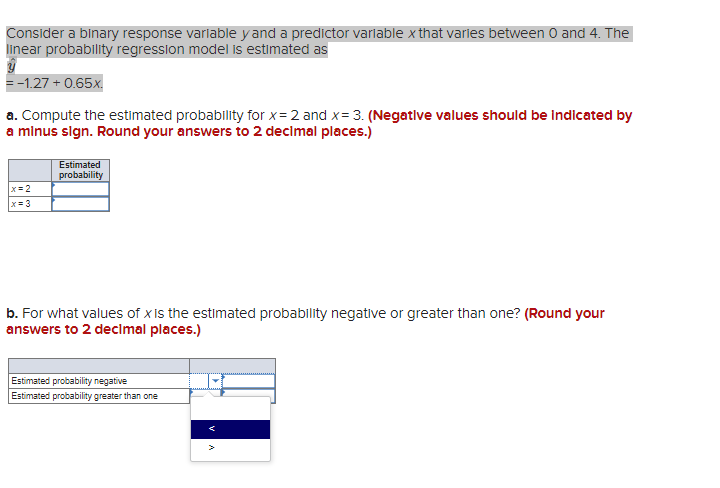 Solved Consider a binary response variable y and a predictor | Chegg.com