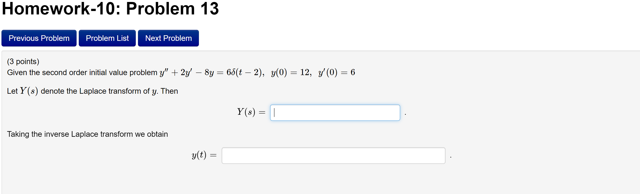 Solved Homework-10: Problem 13 Previous Problem Problem List | Chegg.com
