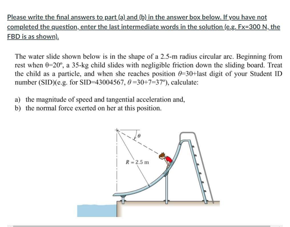 Solved Please write the final answers to part (a) and (b) in | Chegg.com