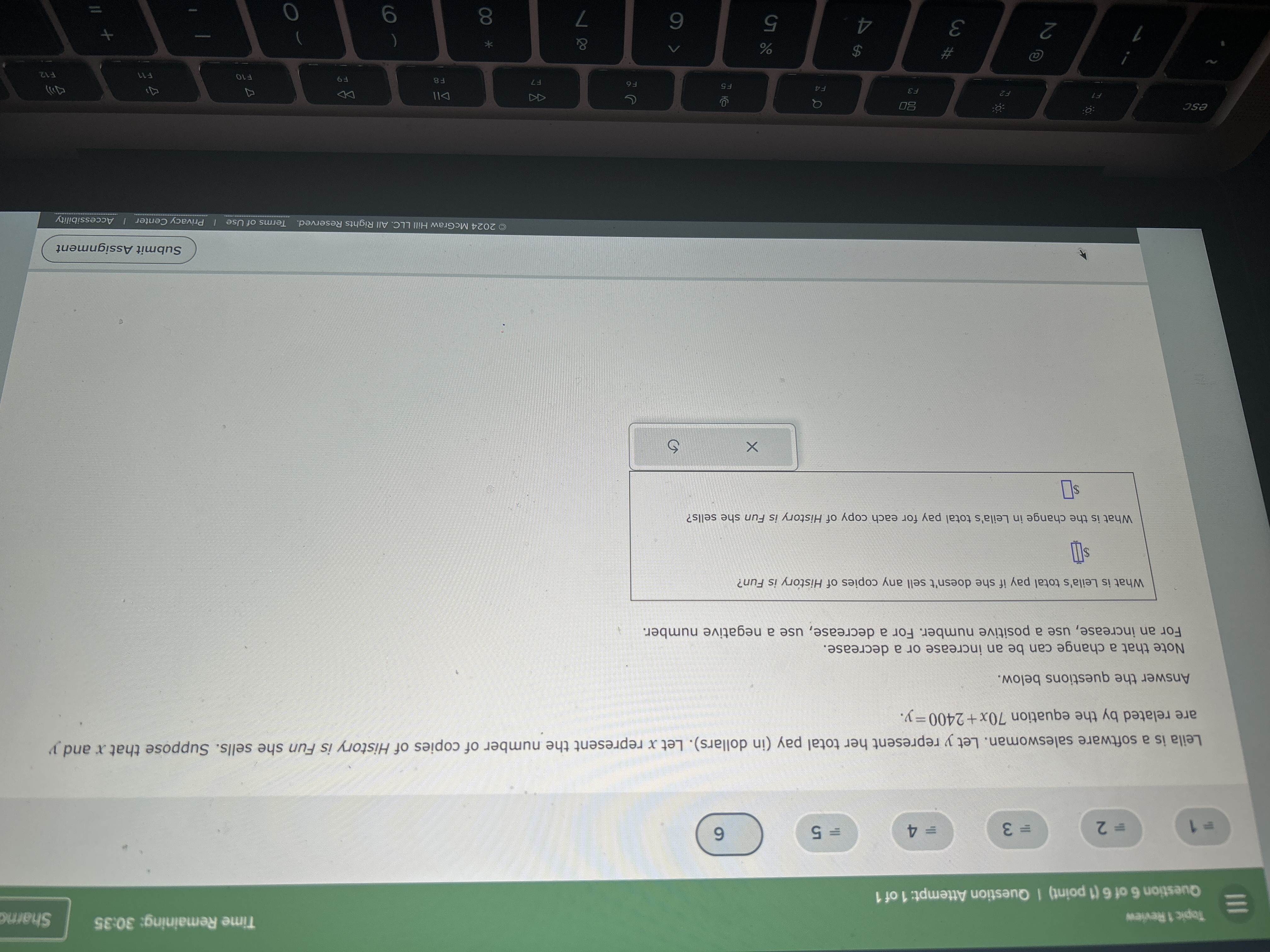 Solved Leila is a software saleswoman. Let y ﻿represent her | Chegg.com