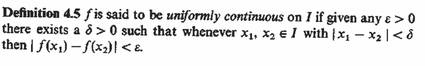 Solved 4.45 Use the definition of uniform continuity to | Chegg.com