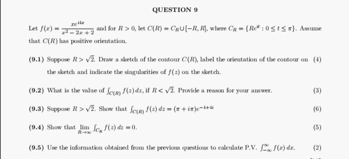 Solved Let f(x)=x2−2x+2xei4x and for R>0, let | Chegg.com