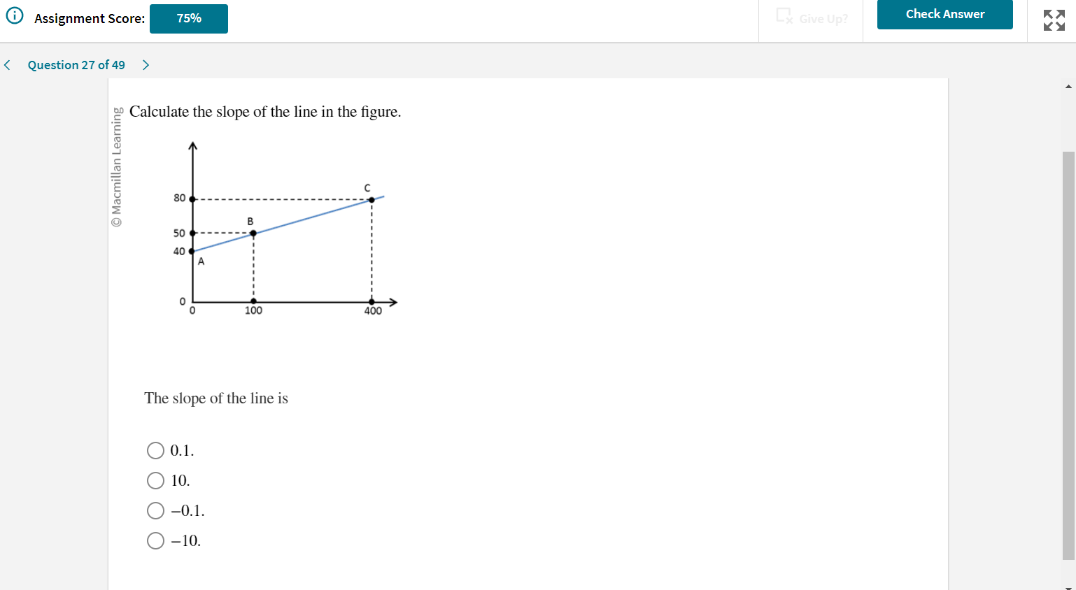 Solved Q1: Calculate the slope of the line in the | Chegg.com