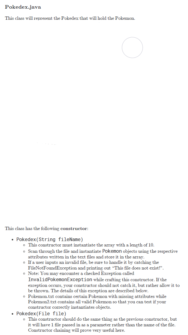 Solved Pokedex.java This class will represent the Pokedex | Chegg.com