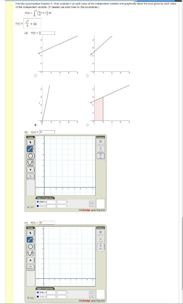 Solved Find the accumulation function F. Then evaluate F at | Chegg.com