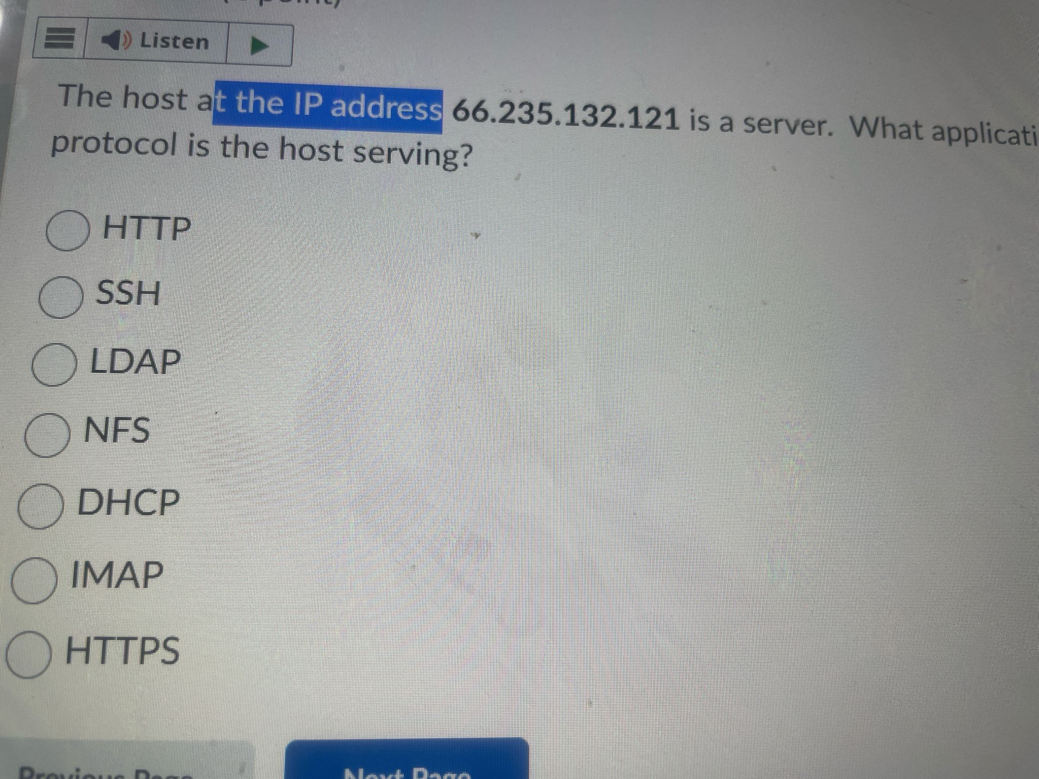 Solved The host at the IP address 66.235 .132 .121 ﻿is a | Chegg.com
