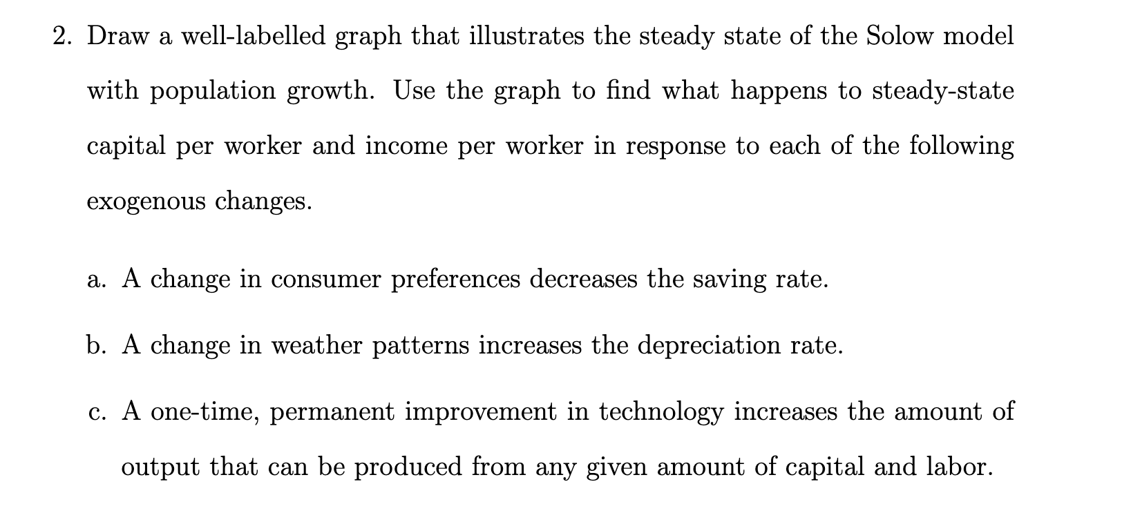 Solved 2. Draw a well-labelled graph that illustrates the | Chegg.com