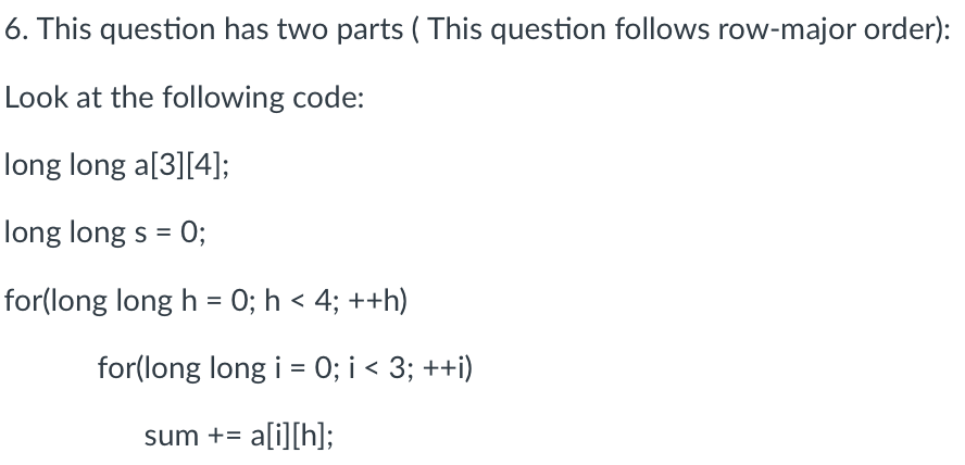Solved 6. This question has two parts ( This question | Chegg.com