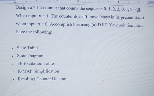 Solved Design a 2-bit counter that counts the sequence 0, | Chegg.com