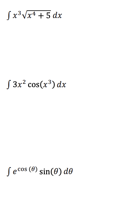 Solved Integration by Substitution (Chain-Rule Reversed) - | Chegg.com