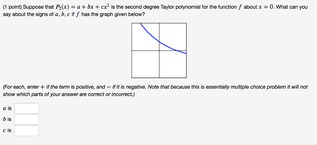 Solved (1 point) Suppose that P2(x)-a + bx +cx2 is the | Chegg.com