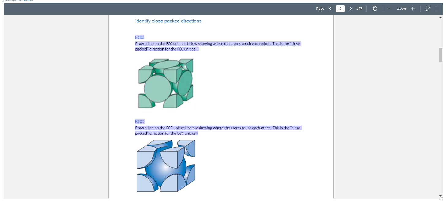 Solved Draw a line on the FCC unit cell below showing where | Chegg.com