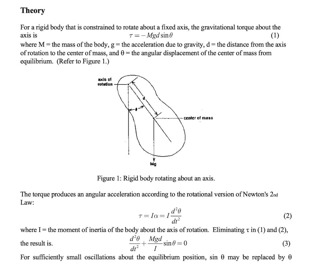 Theory For a rigid body that is constrained to rotate | Chegg.com