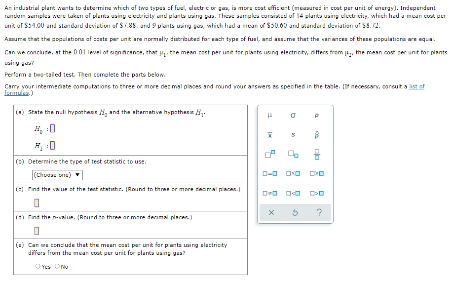 Solved A consumer products testing group is evaluating two | Chegg.com