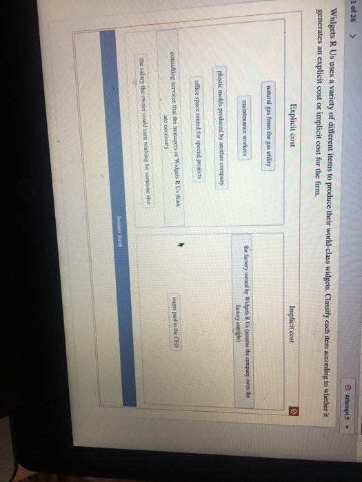 Solved 1 of 26 > Widgets R Us uses a variety of different | Chegg.com