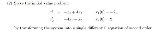 Solved solve the initial value problem by transforming the | Chegg.com