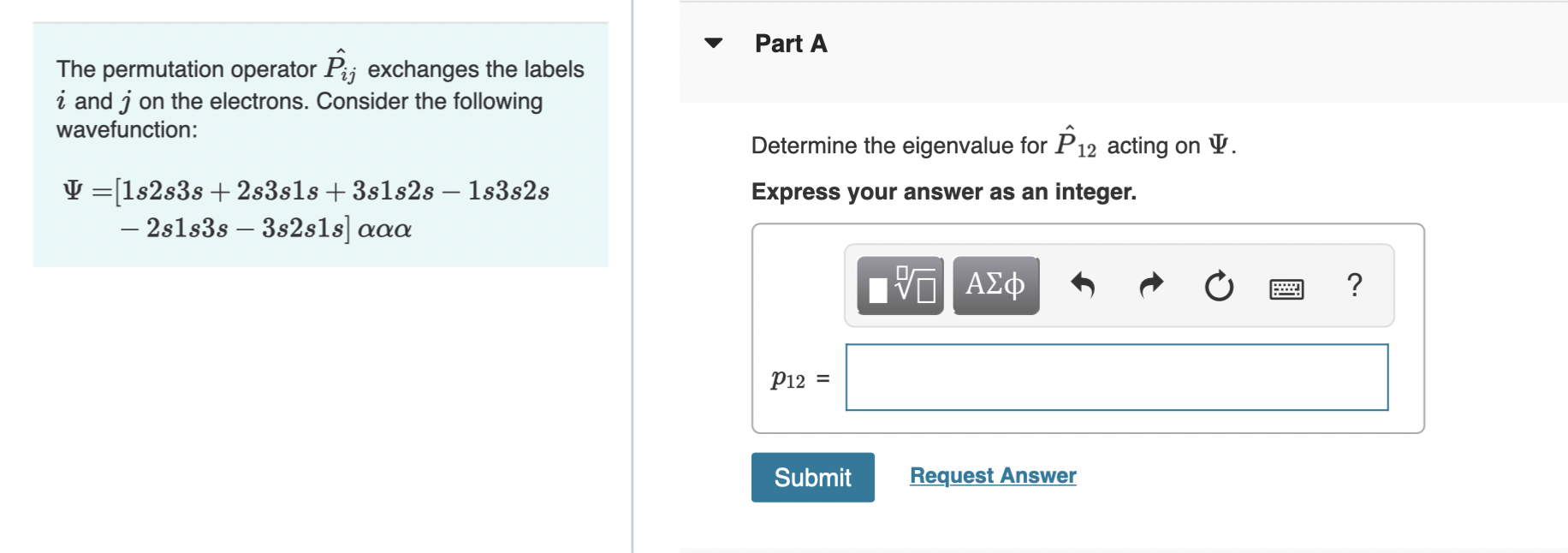 Solved The permutation operator P^ij exchanges the labels i | Chegg.com