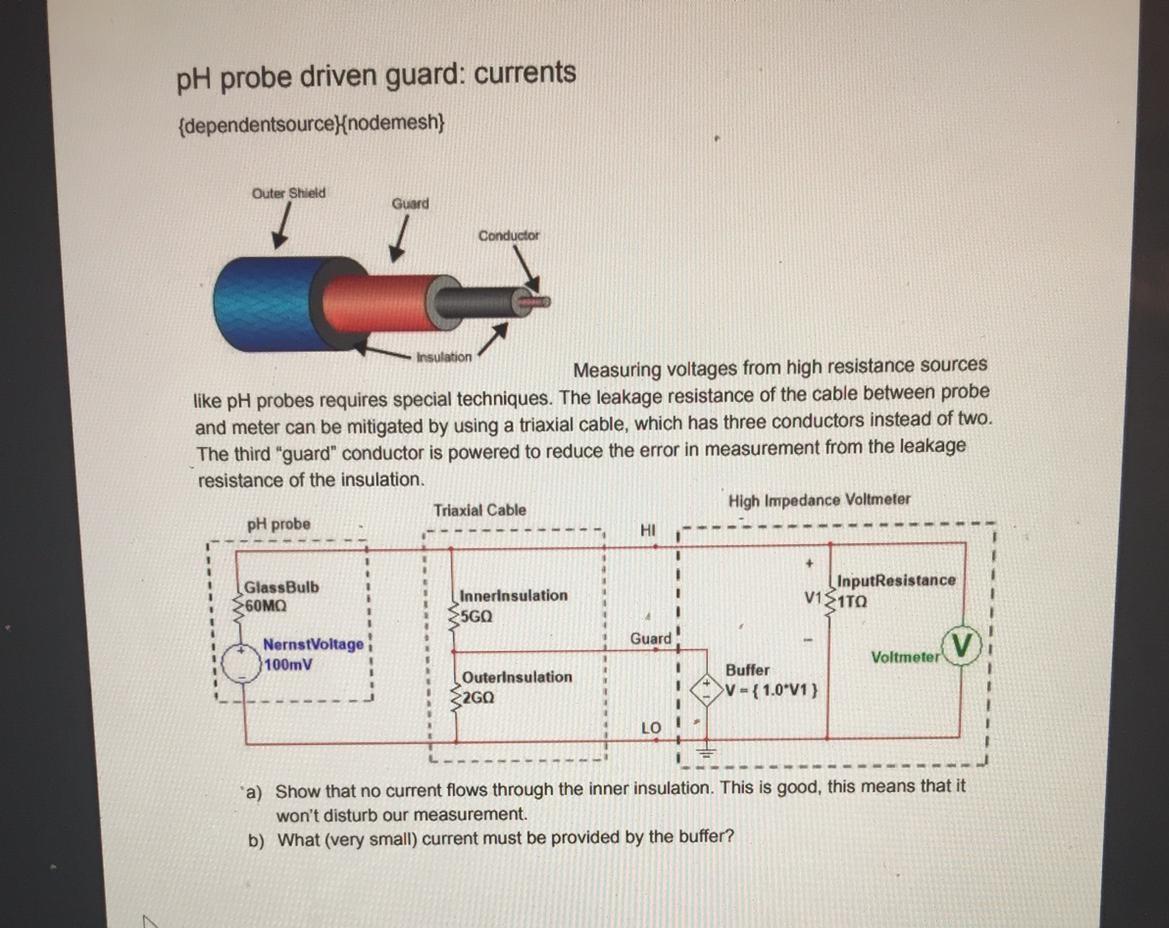 pH probe driven guard: currents | Chegg.com